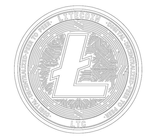 Litecoin LTC Detailed model 2D vector drawing logo 3D model | CGTrader
