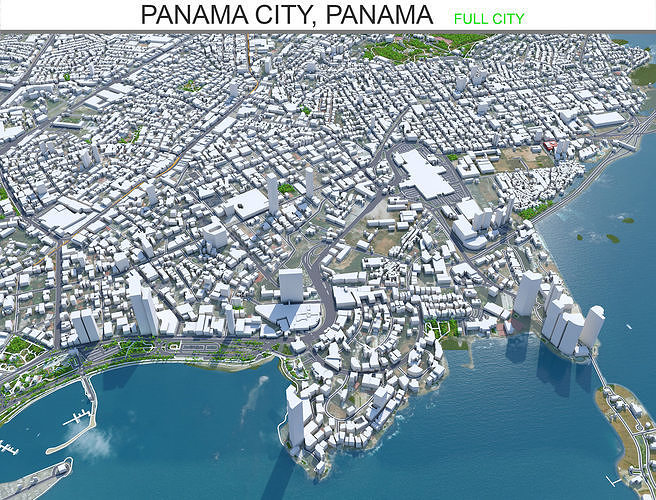 3D model Panama City VR / AR / low-poly | CGTrader