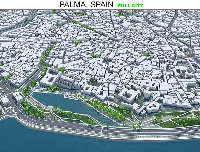 3D model Palma City Spain VR / AR / low-poly | CGTrader