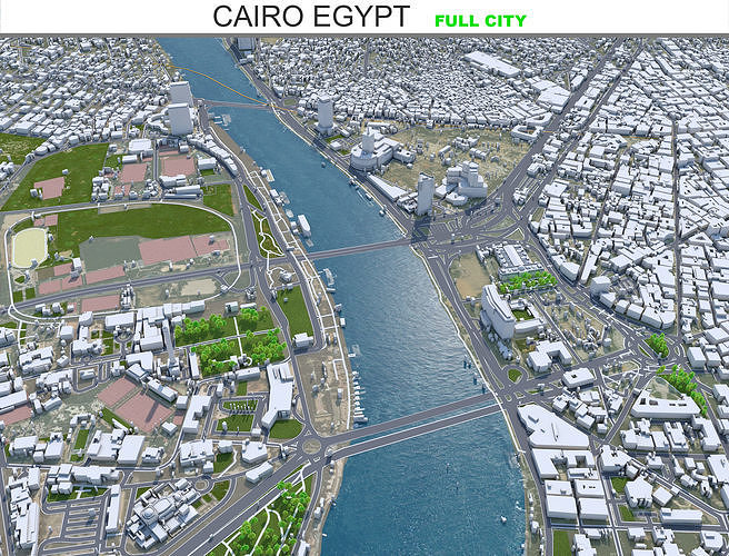 3D model Cairo City in Egypt VR / AR / low-poly | CGTrader