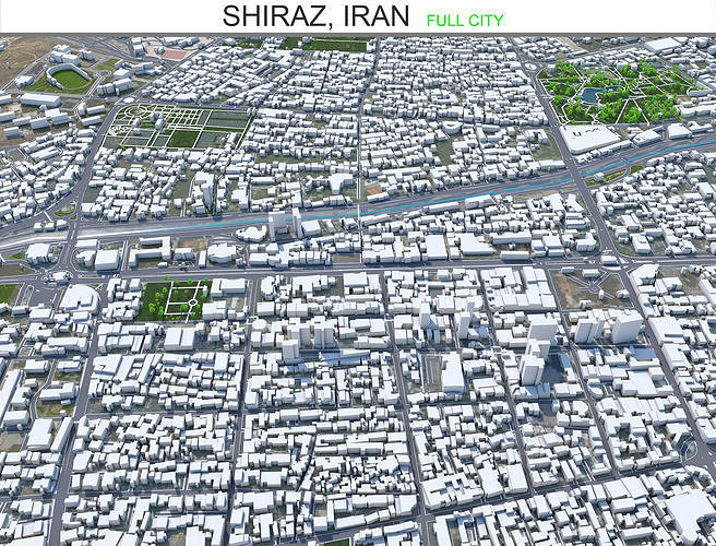 3D model Shiraz City Iran VR / AR / low-poly | CGTrader