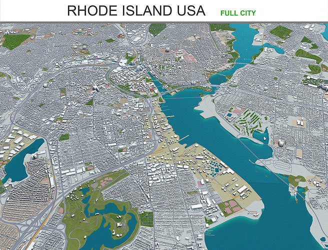 3D model Rhode Island USA VR / AR / low-poly | CGTrader