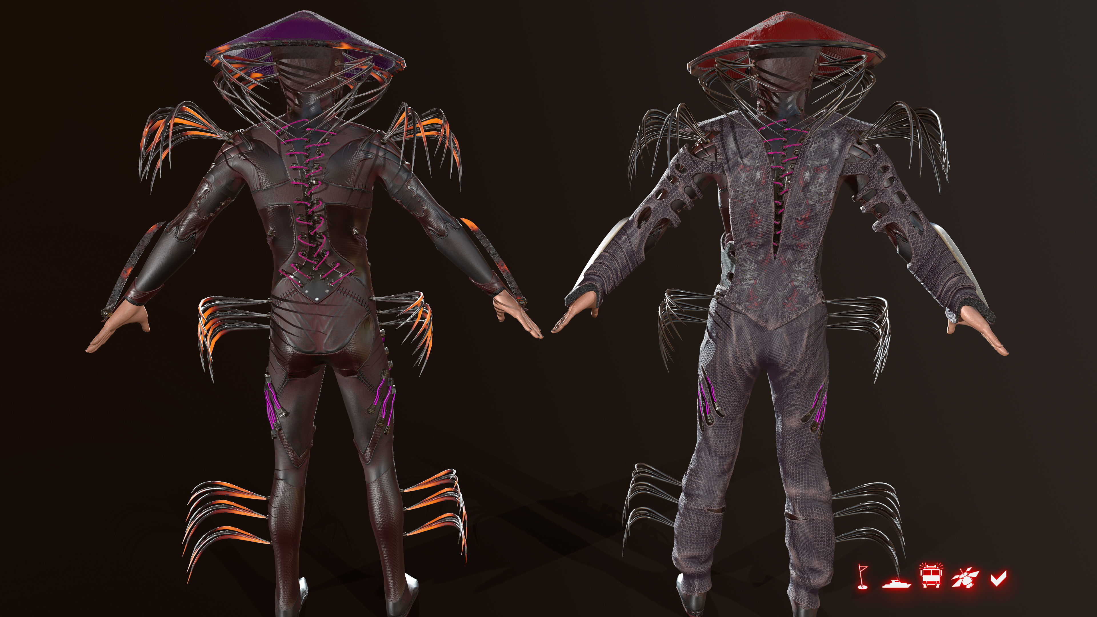 3D model Makkoto cyber ninja VR / AR / low-poly | CGTrader