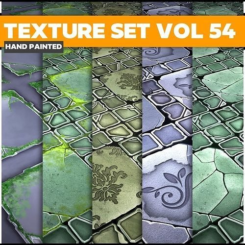 Texture Tiles Vol 54 - Game PBR Textures VR / AR / low-poly | CGTrader