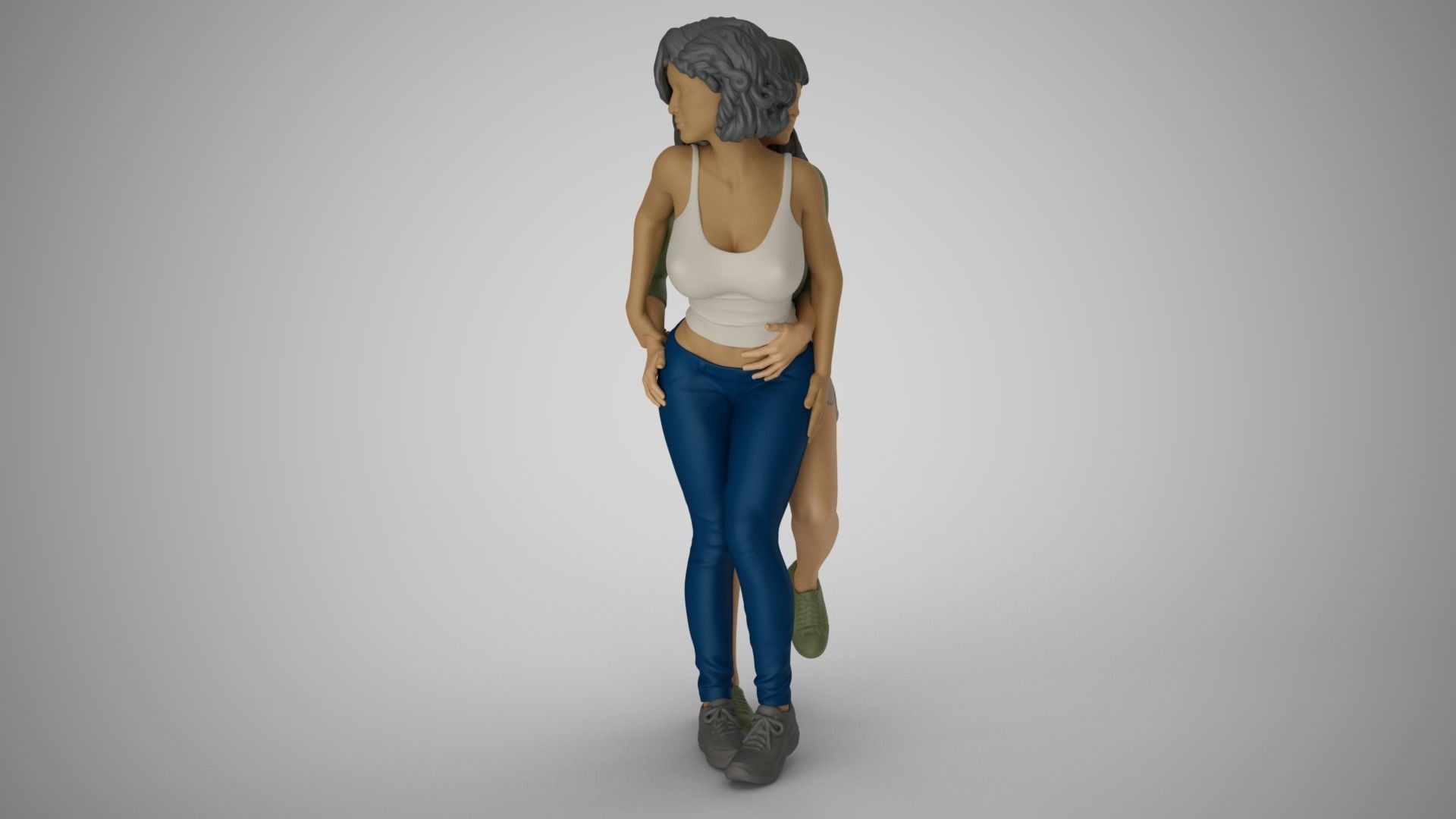 Scared Girls 3D model 3D printable | CGTrader