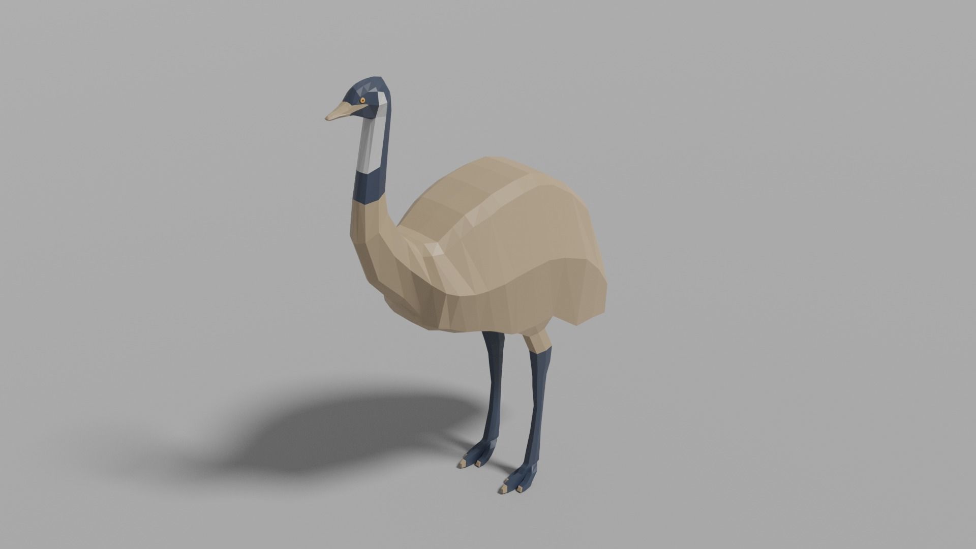 3D model Cartoon Emu VR / AR / low-poly | CGTrader