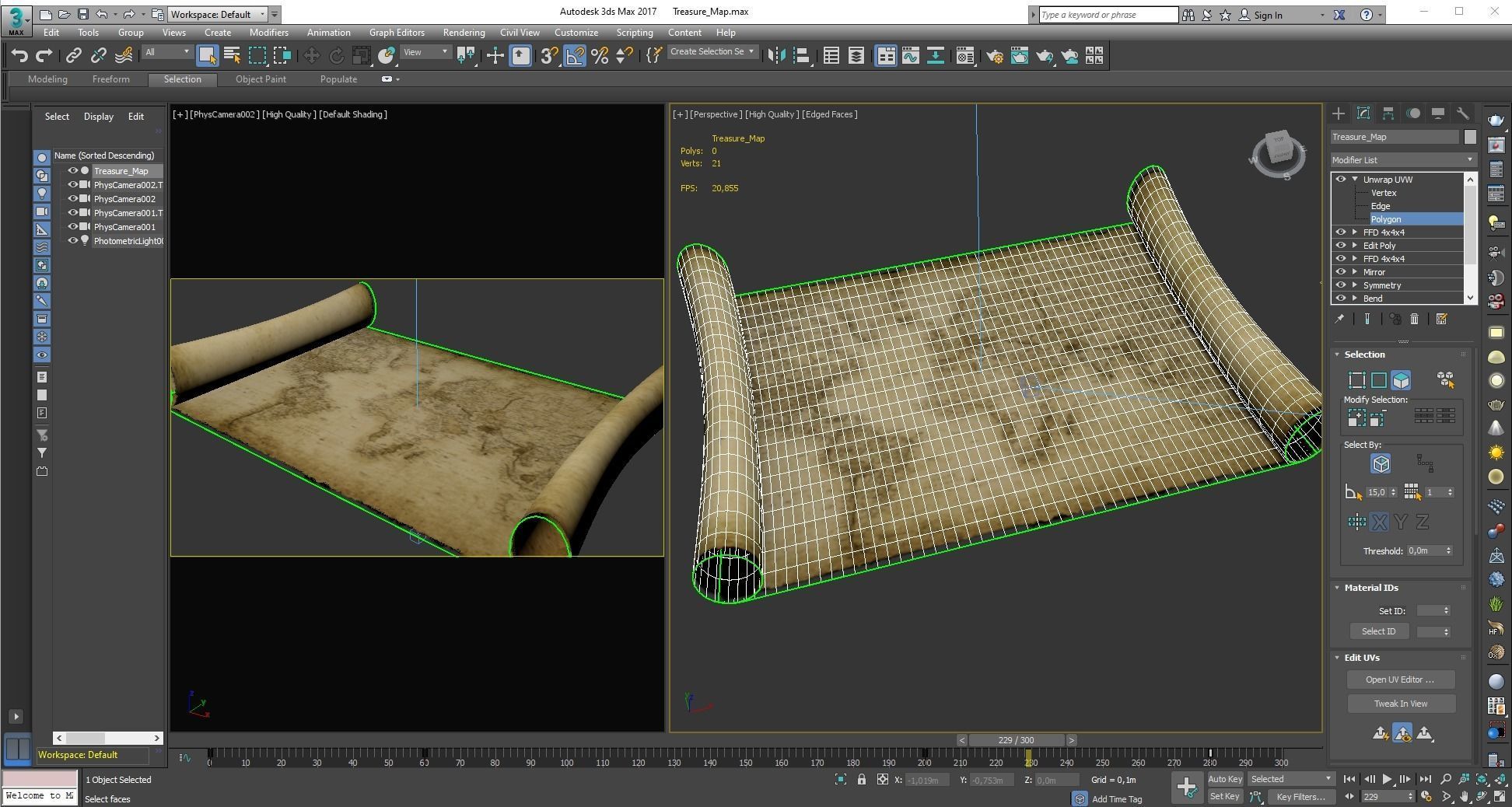 3D model Treasure Map 3D VR / AR / low-poly | CGTrader