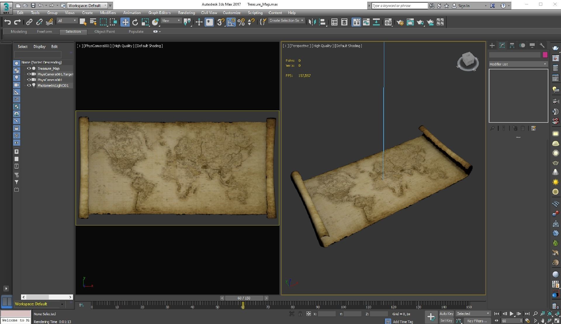 3D model Treasure Map 3D VR / AR / low-poly | CGTrader