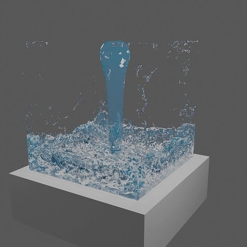 Bounce empire state building in water 3D model animated | CGTrader