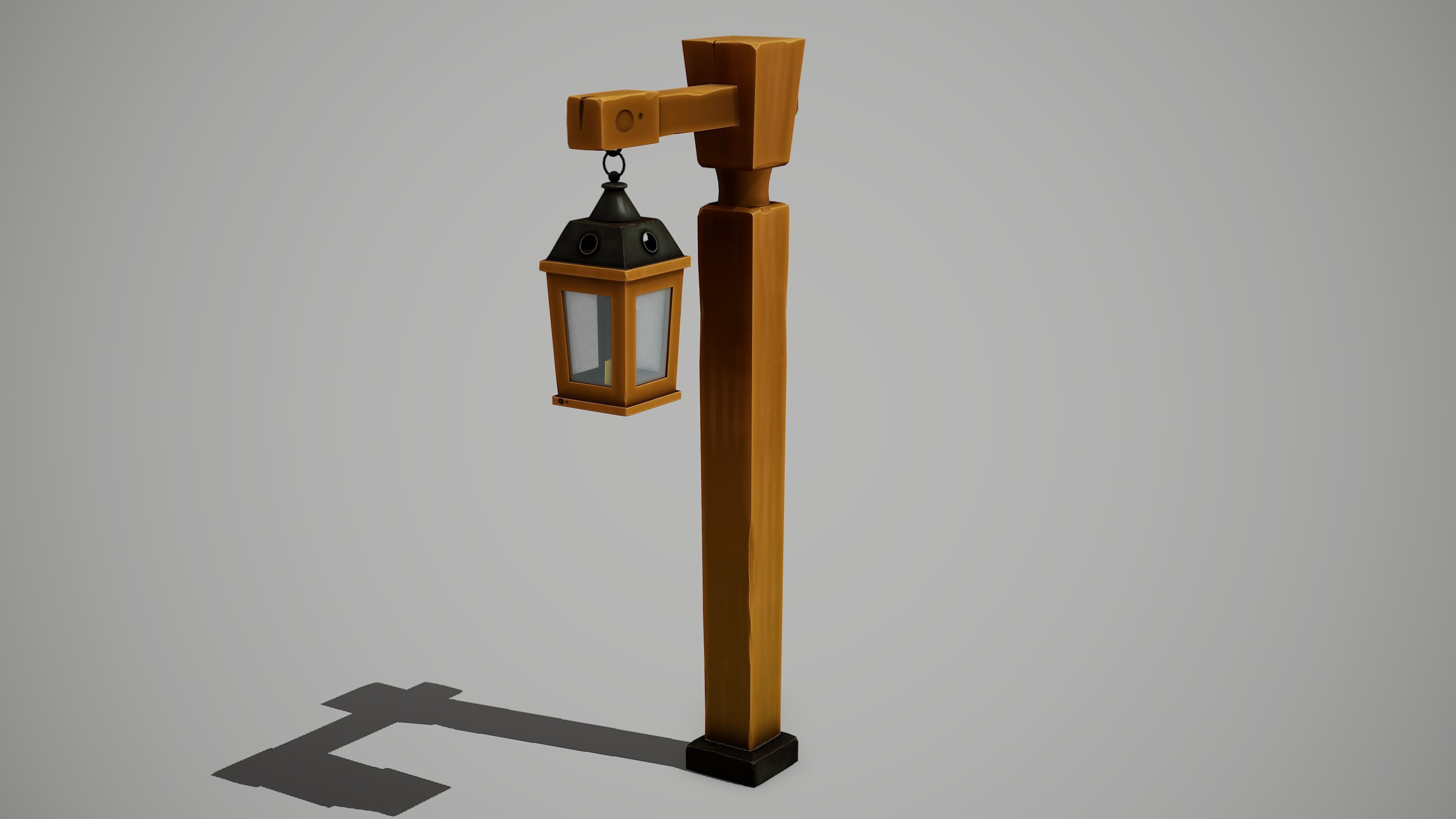 3D model Stylized Light Pole VR / AR / low-poly | CGTrader