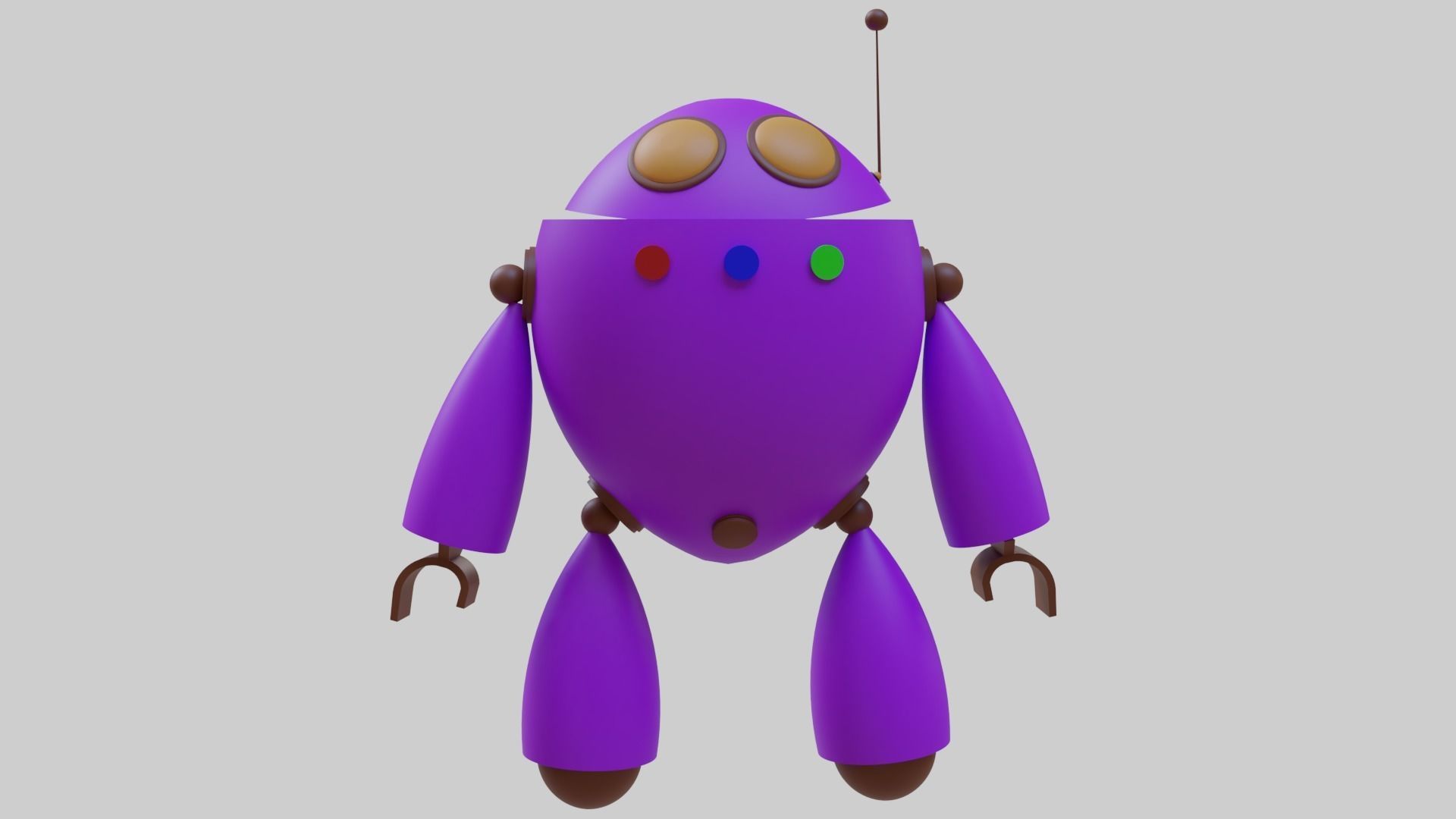 MIGHTY CARTOON ROBOT free 3D model animated rigged | CGTrader