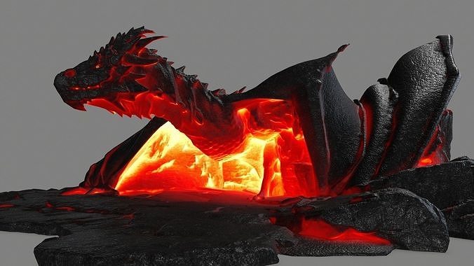 fire dragon 3D model | CGTrader