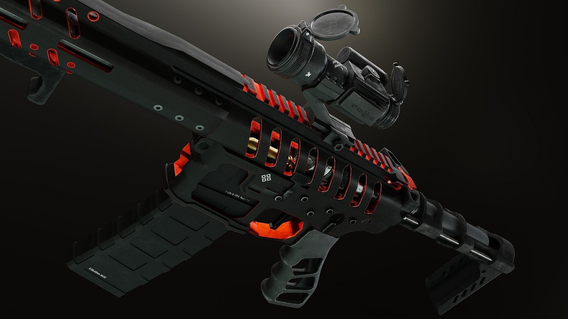 3D model Skeletonized AR15 Skelred VR / AR / low-poly | CGTrader