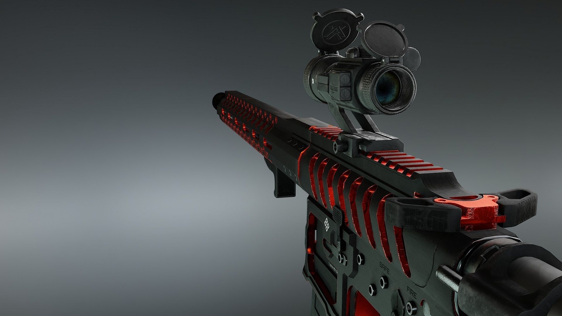 3D model Skeletonized AR15 Skelred VR / AR / low-poly | CGTrader