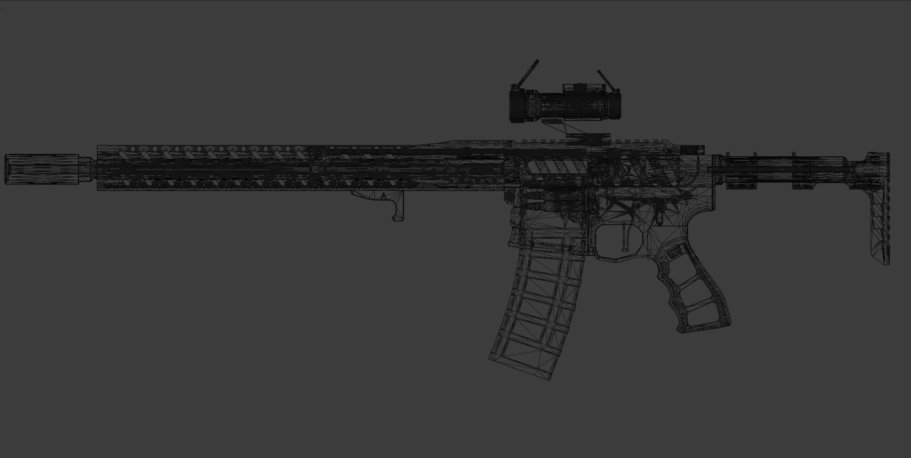 3D model Skeletonized AR15 Skelred VR / AR / low-poly | CGTrader