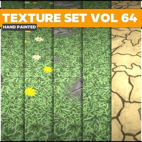 Texture Grass Vol 64 - Game PBR Textures VR / AR / low-poly | CGTrader