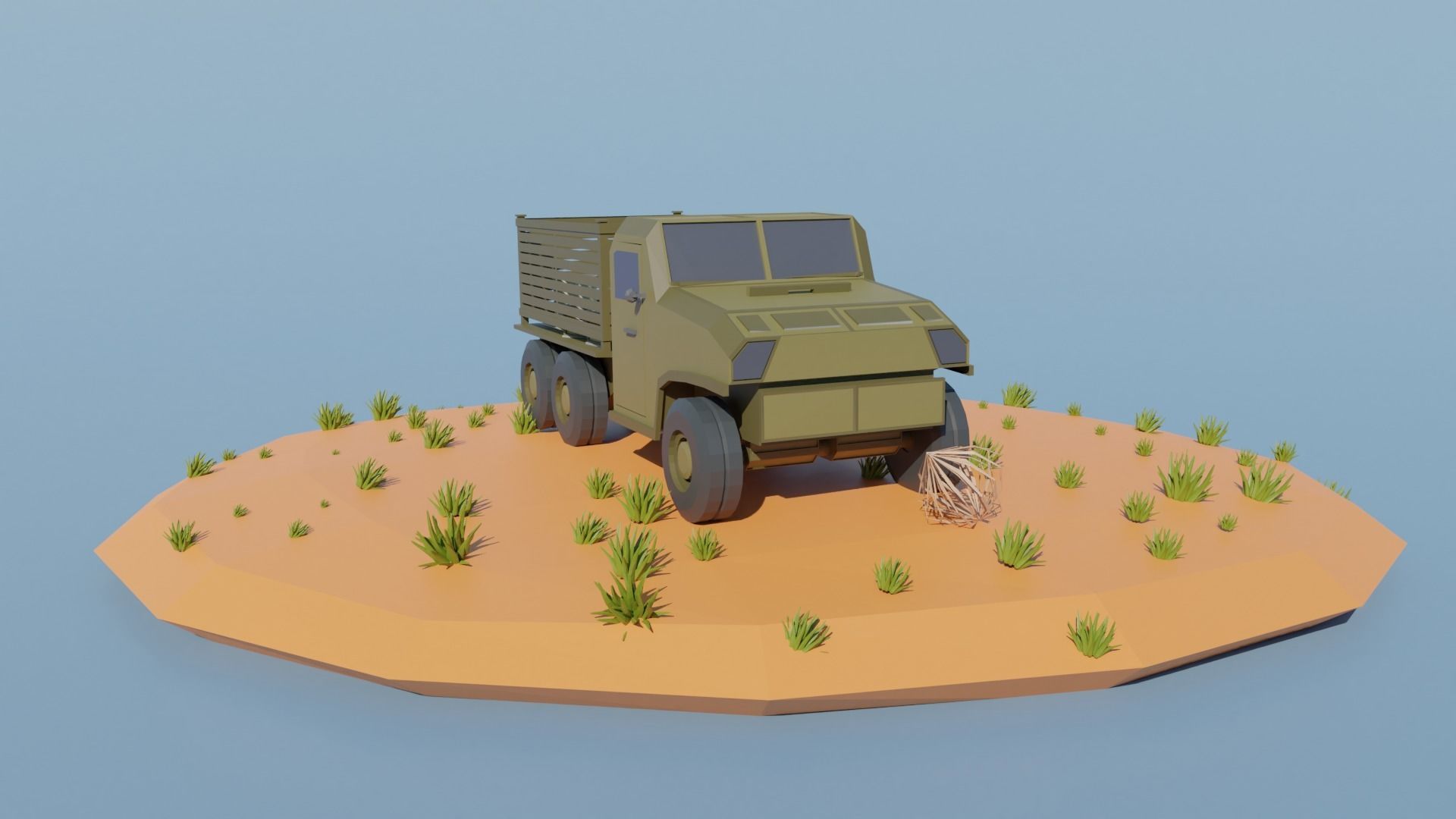 3D model Desert military base VR / AR / low-poly | CGTrader