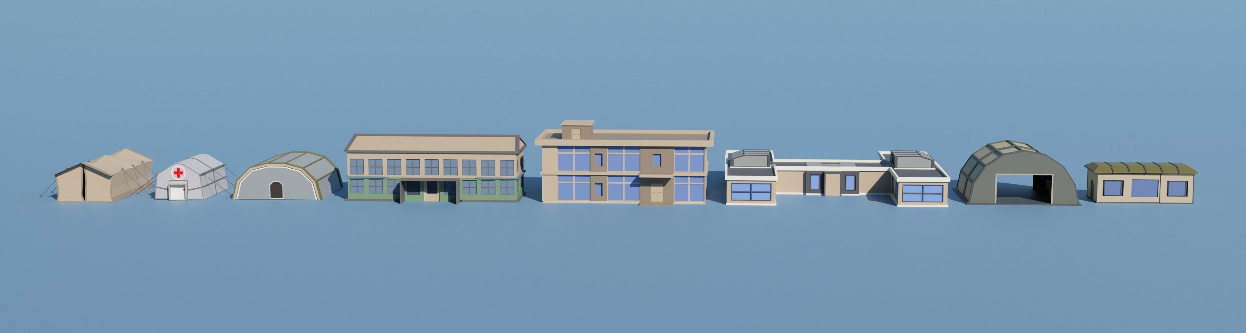 3D model Desert military base VR / AR / low-poly | CGTrader