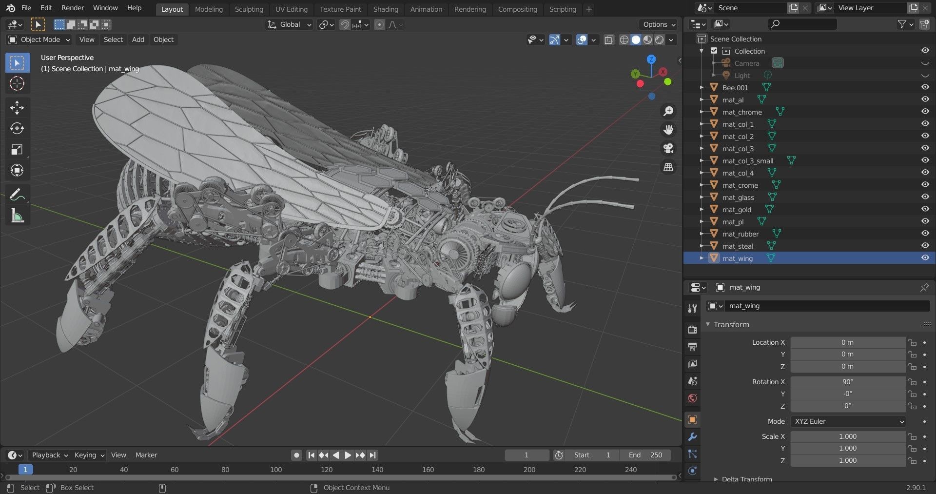 Mehanical bee 3D model | CGTrader