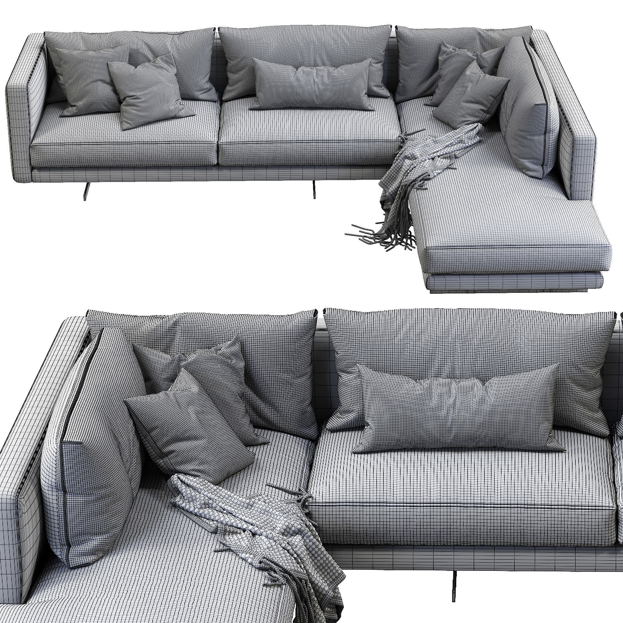 DEE DEE SECTIONAL SOFA BY BERTO 3D model | CGTrader