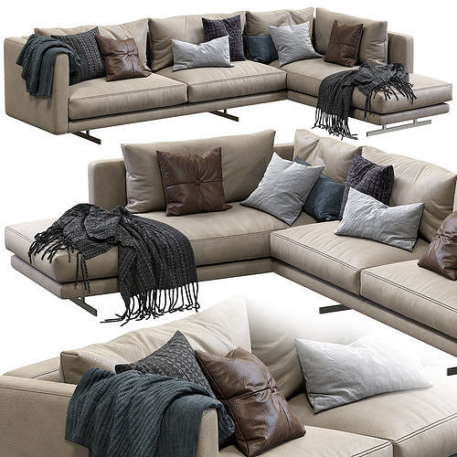 DEE DEE Leather Sofa By BERTO 3D model | CGTrader