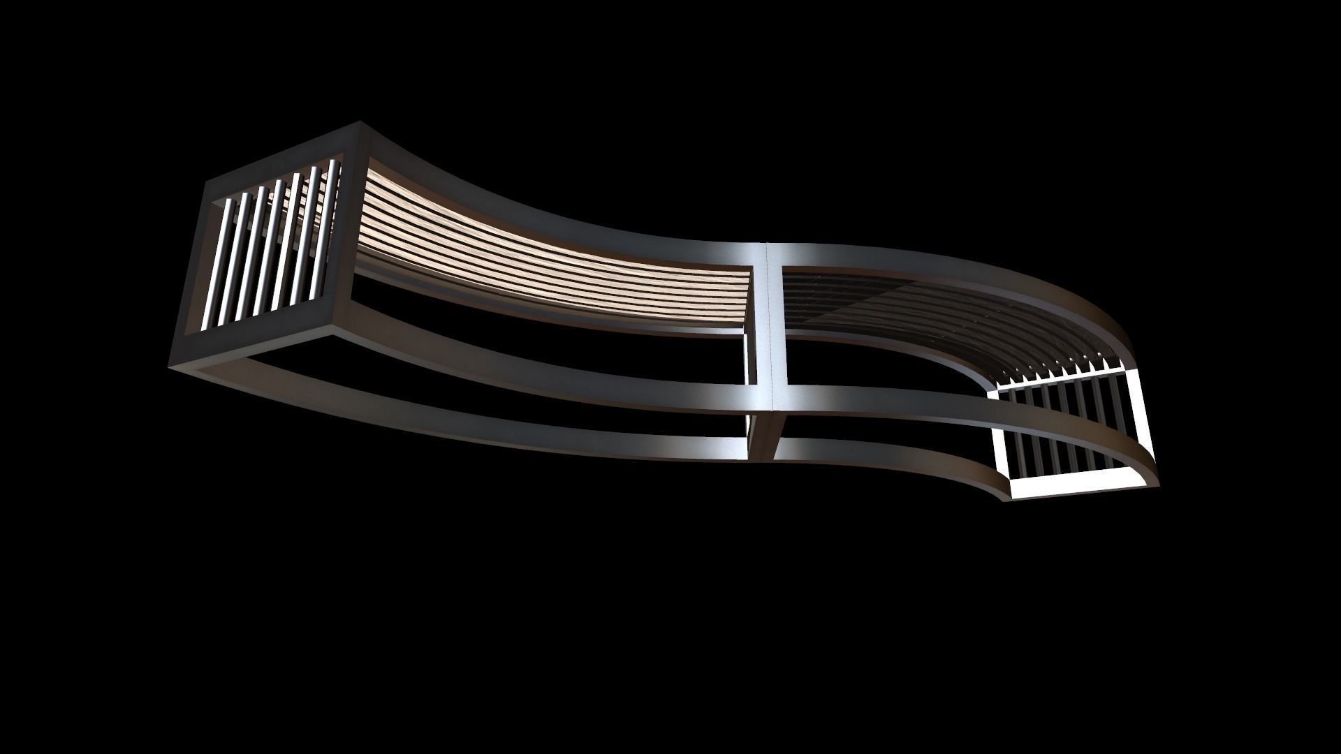 3D model Metal Bench VR / AR / low-poly | CGTrader