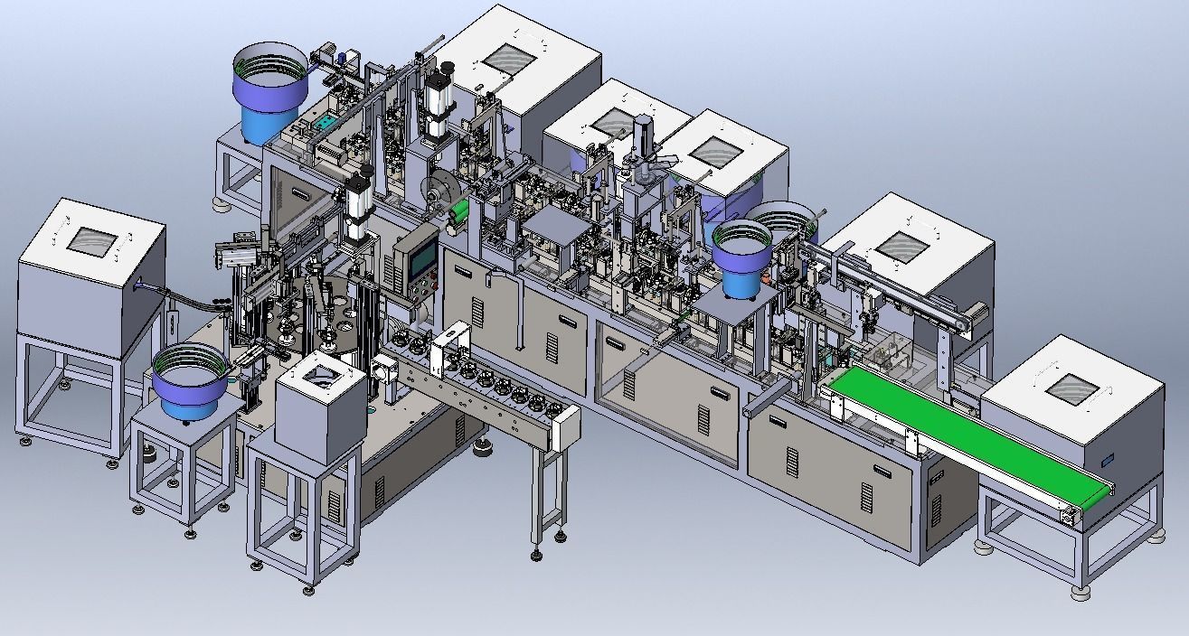 Motor automatic assembly production line 3D model | CGTrader