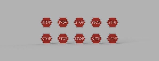 3D model Road STOP sign VR / AR / low-poly | CGTrader