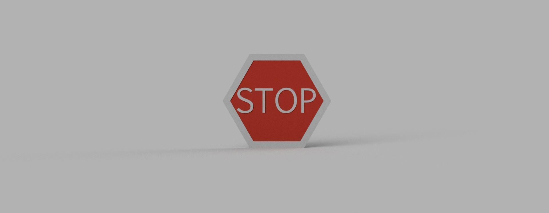 3D model Road STOP sign VR / AR / low-poly | CGTrader