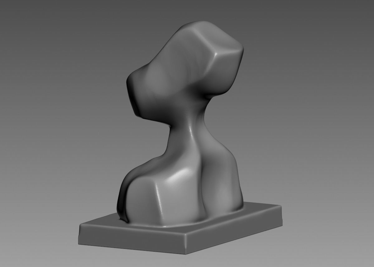 Modern Bust Sculpture 3d print model 3D model 3D printable | CGTrader
