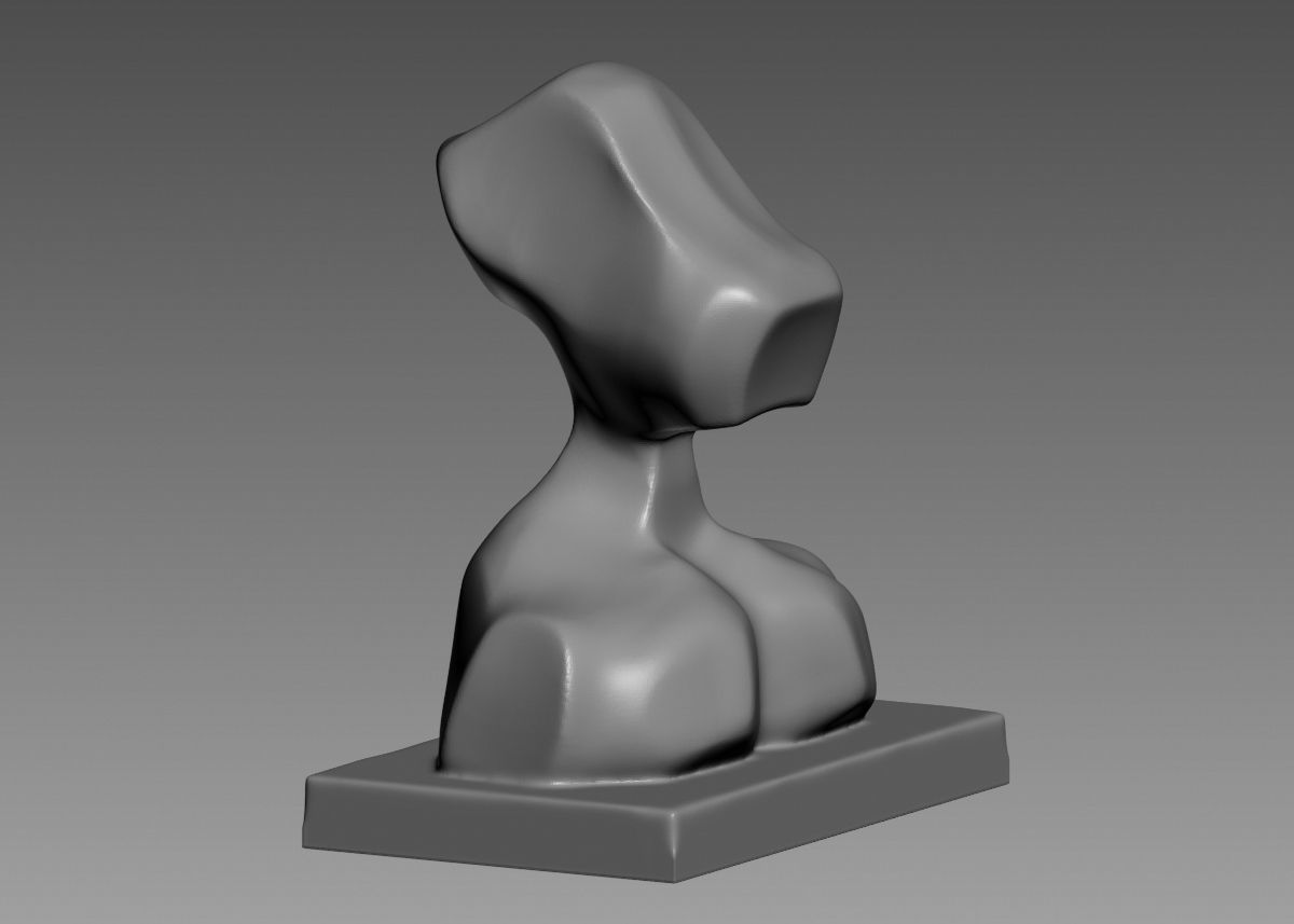 Modern Bust Sculpture 3d print model 3D model 3D printable | CGTrader