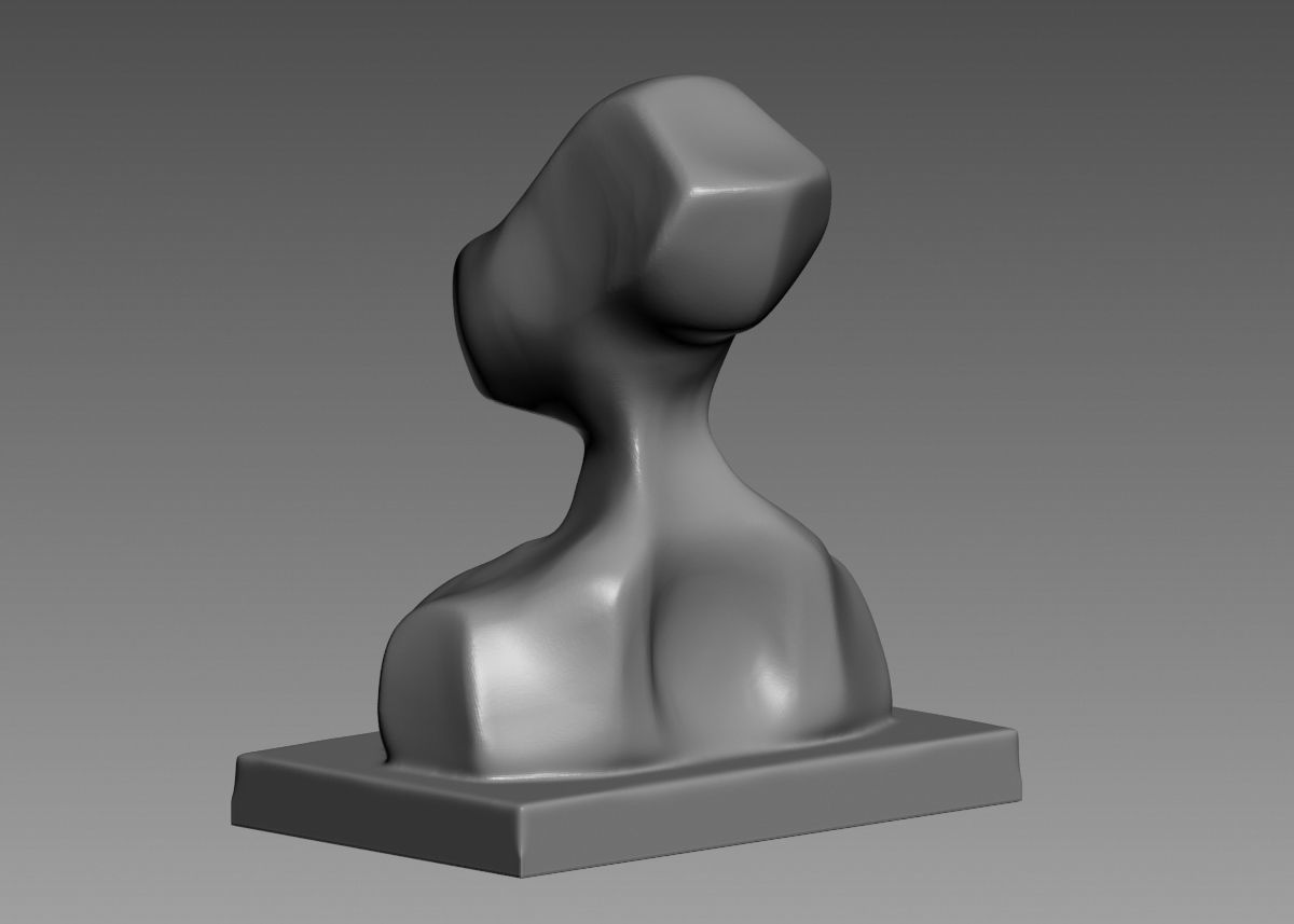 Modern Bust Sculpture 3d print model 3D model 3D printable | CGTrader