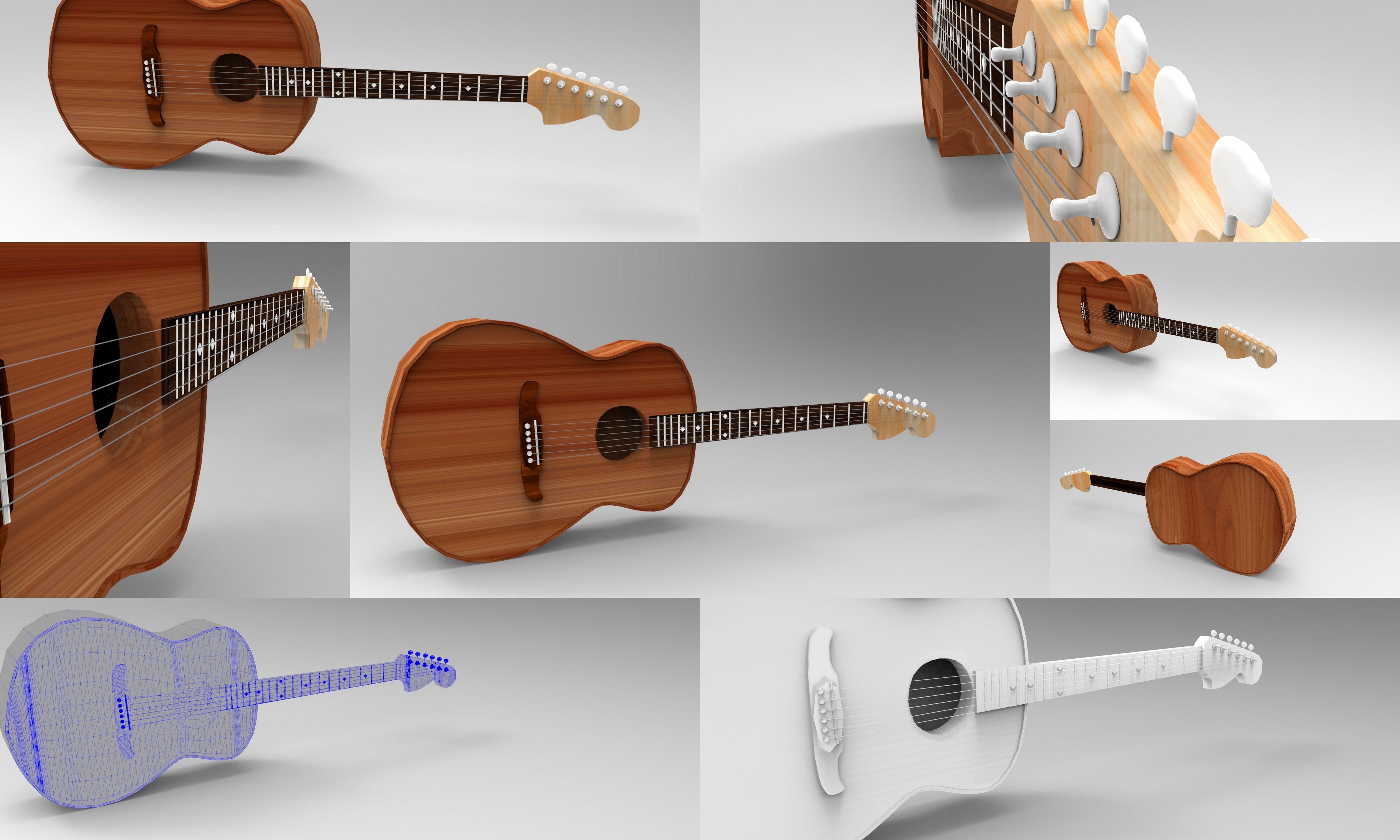 Guitar guitars 3D model | CGTrader