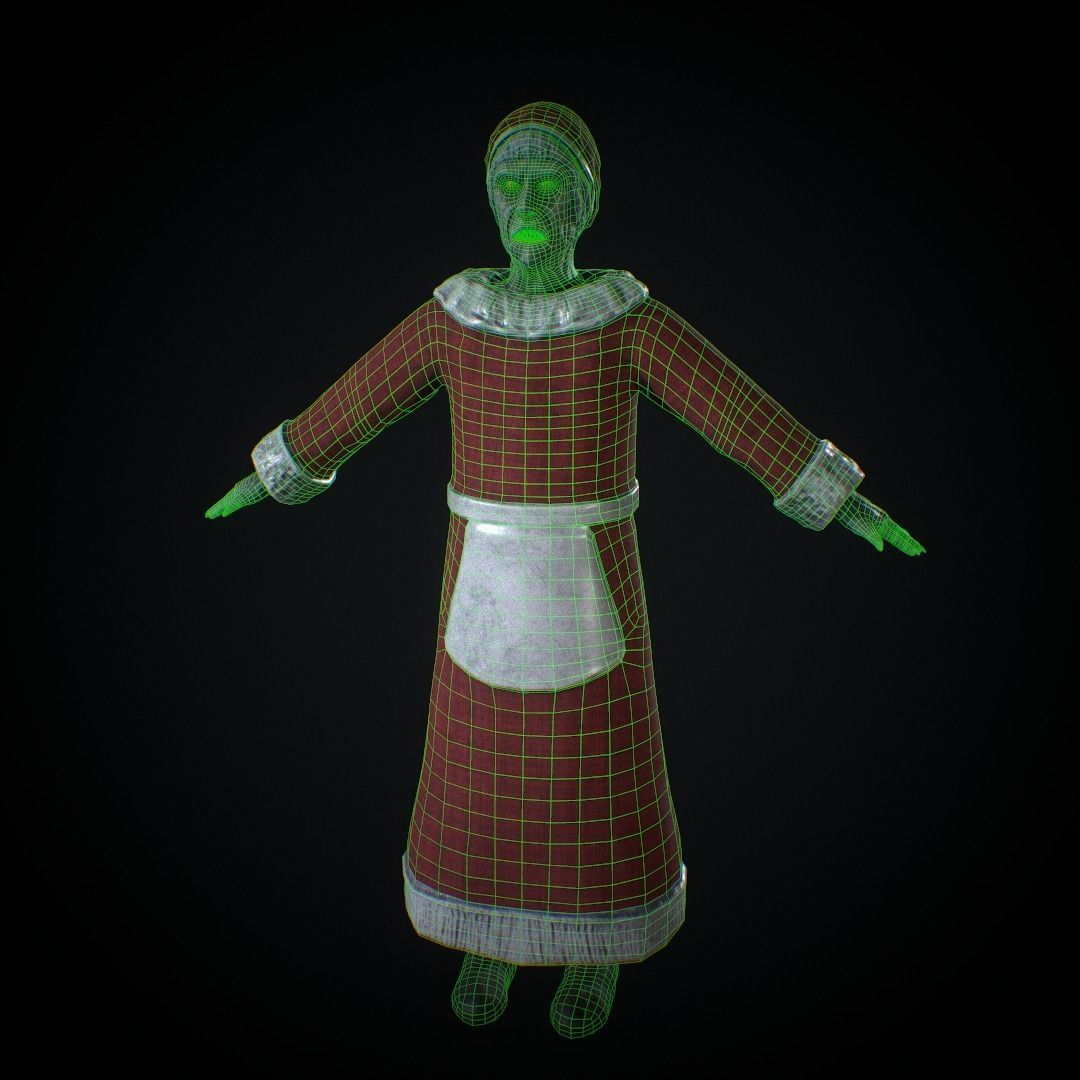 3D model Mrs Claus Evil VR / AR / low-poly | CGTrader