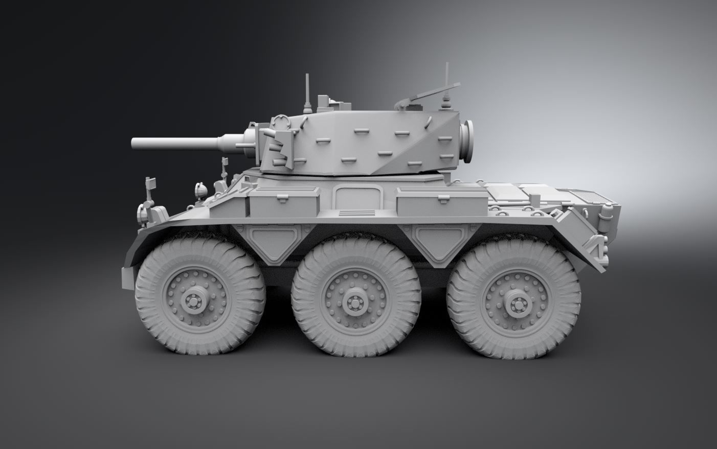 FV601 Saladin Armored Vehicle Scale Model 3D model 3D printable | CGTrader