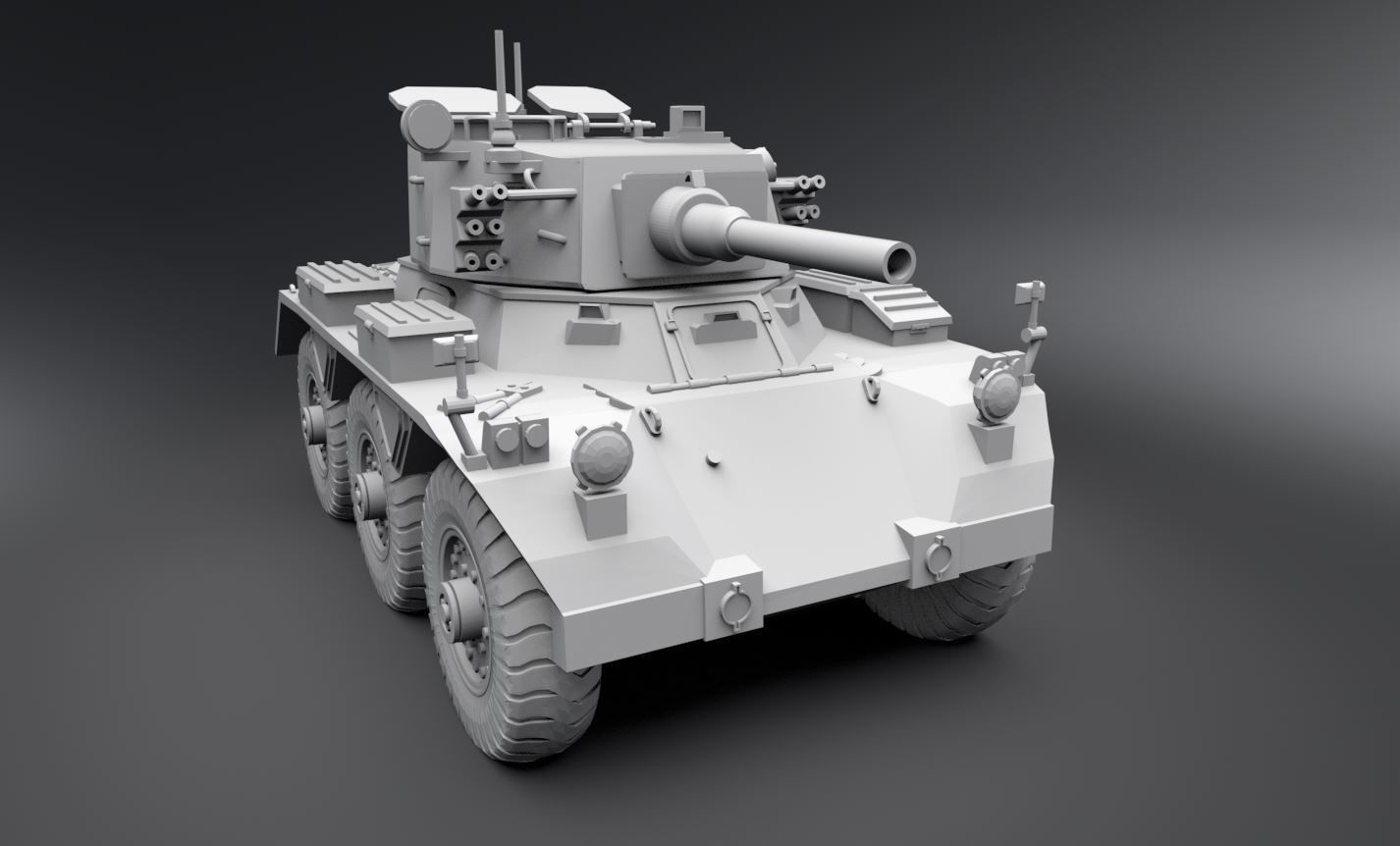 FV601 Saladin Armored Vehicle Scale Model 3D model 3D printable | CGTrader