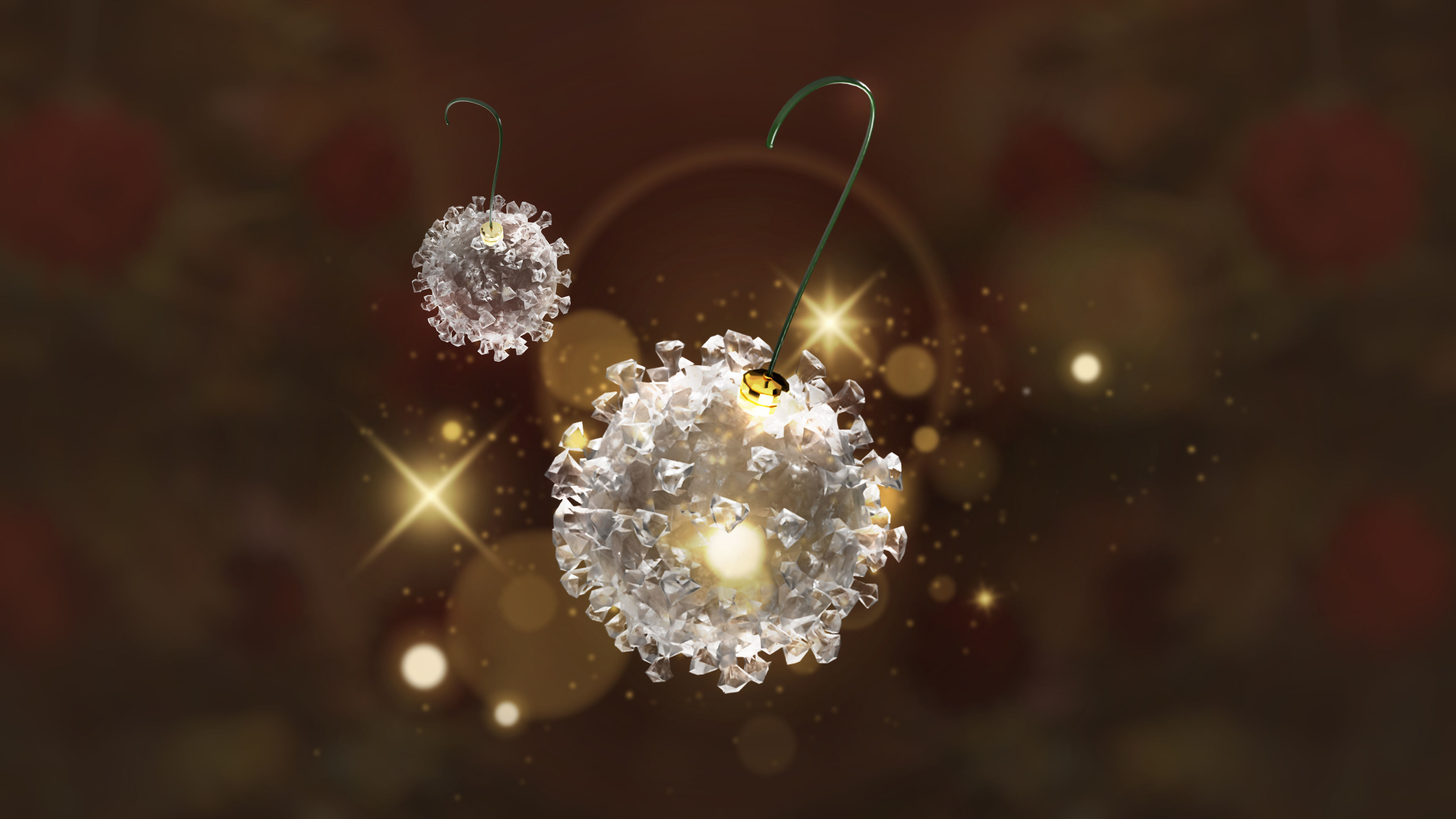 3D model CovidBalls - Christmas Ball with hook set VR / AR / low-poly ...