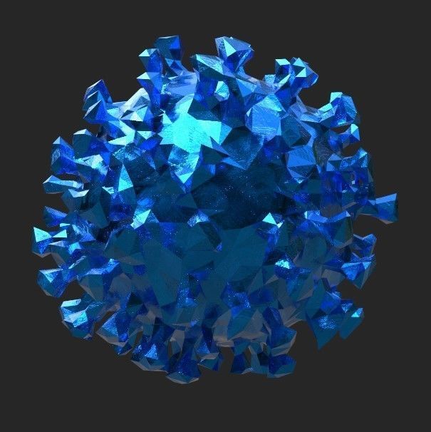 3D model CovidBalls - Christmas Ball with hook set VR / AR / low-poly ...