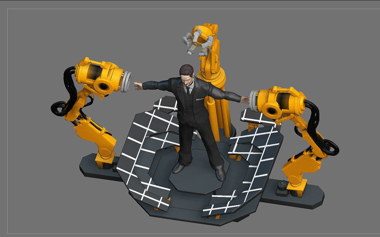 IRONMAN GANTRY TONY STARK SET STATUE MARVEL MCU AVENGERS 3D model 3D ...