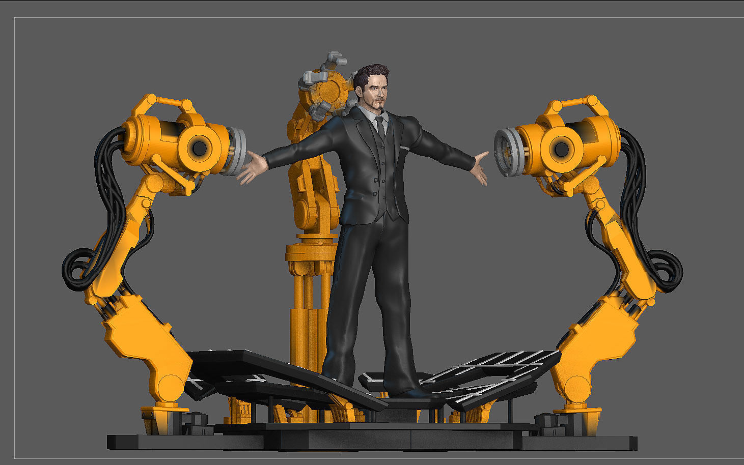 IRONMAN GANTRY TONY STARK SET STATUE MARVEL MCU AVENGERS 3D model 3D ...
