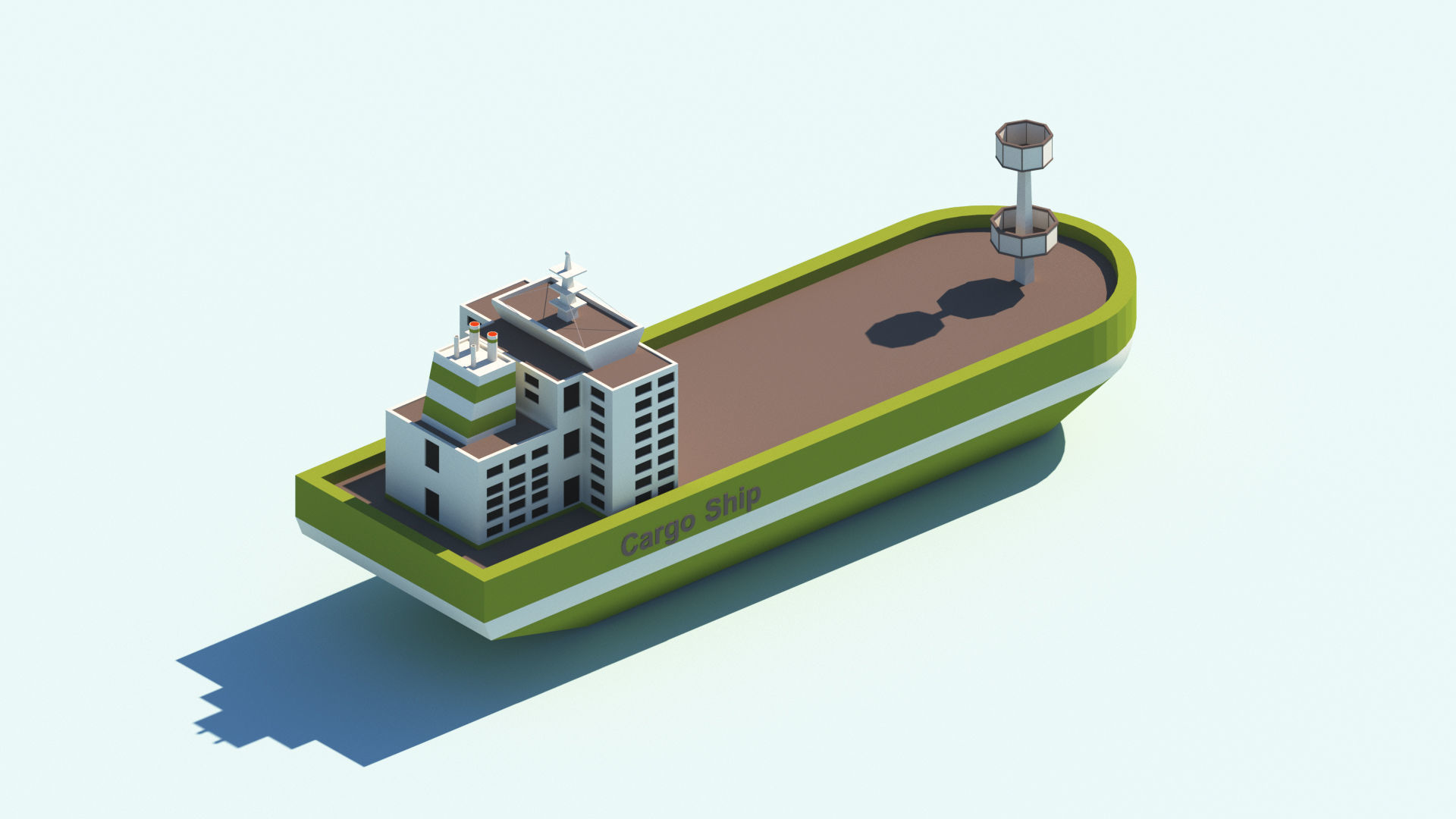 3D model Cartoon Low Poly Port Package VR / AR / low-poly | CGTrader