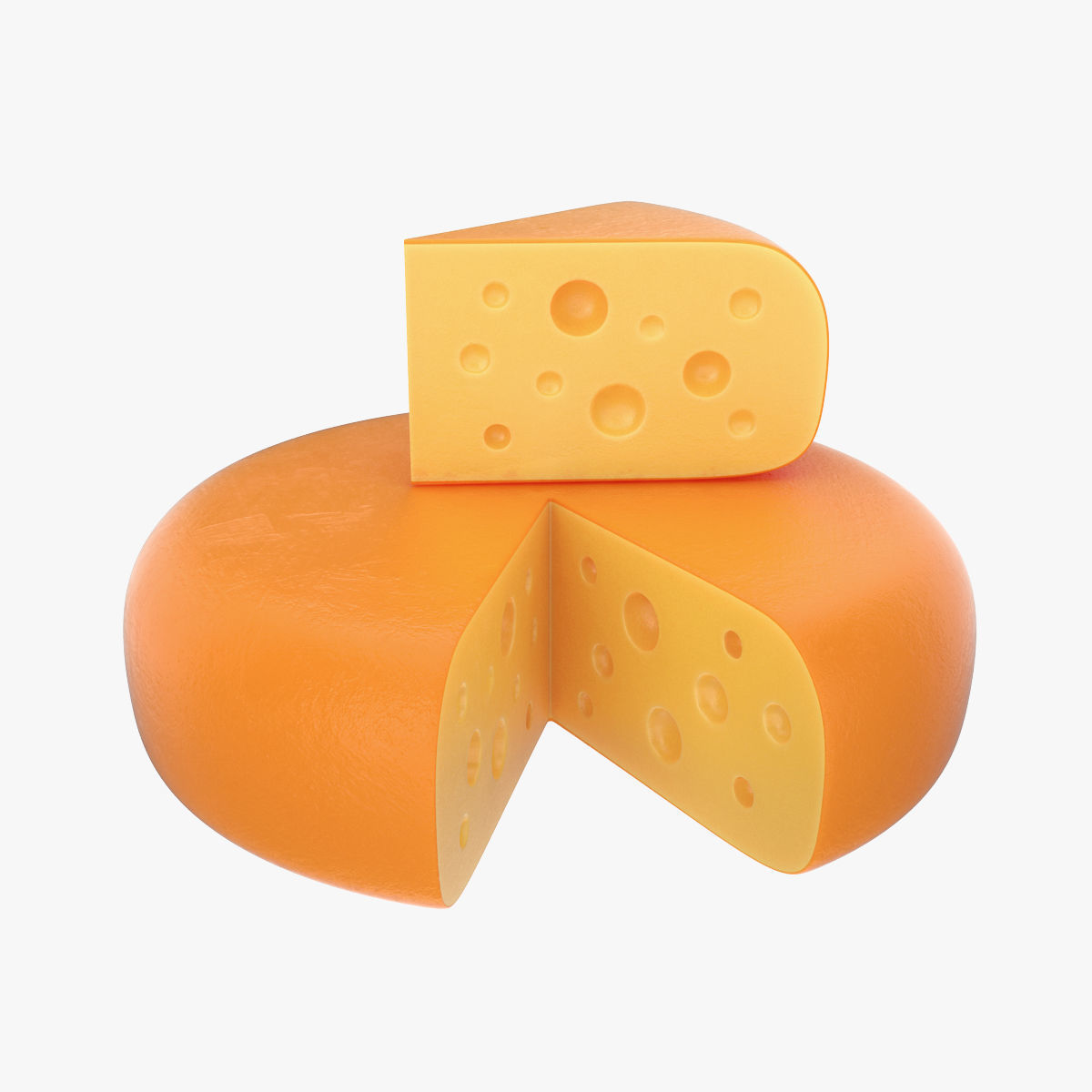 Cheese wheel and piece 3D model | CGTrader