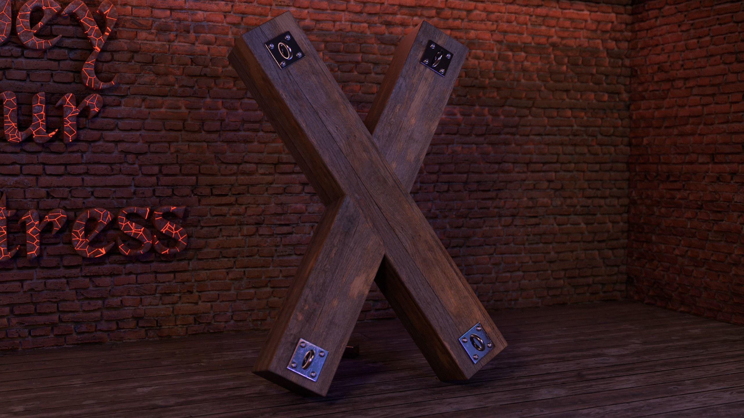 Dungeon Cross 3D Model with 8K Textures for REDSHIFT in C4D 3D model ...