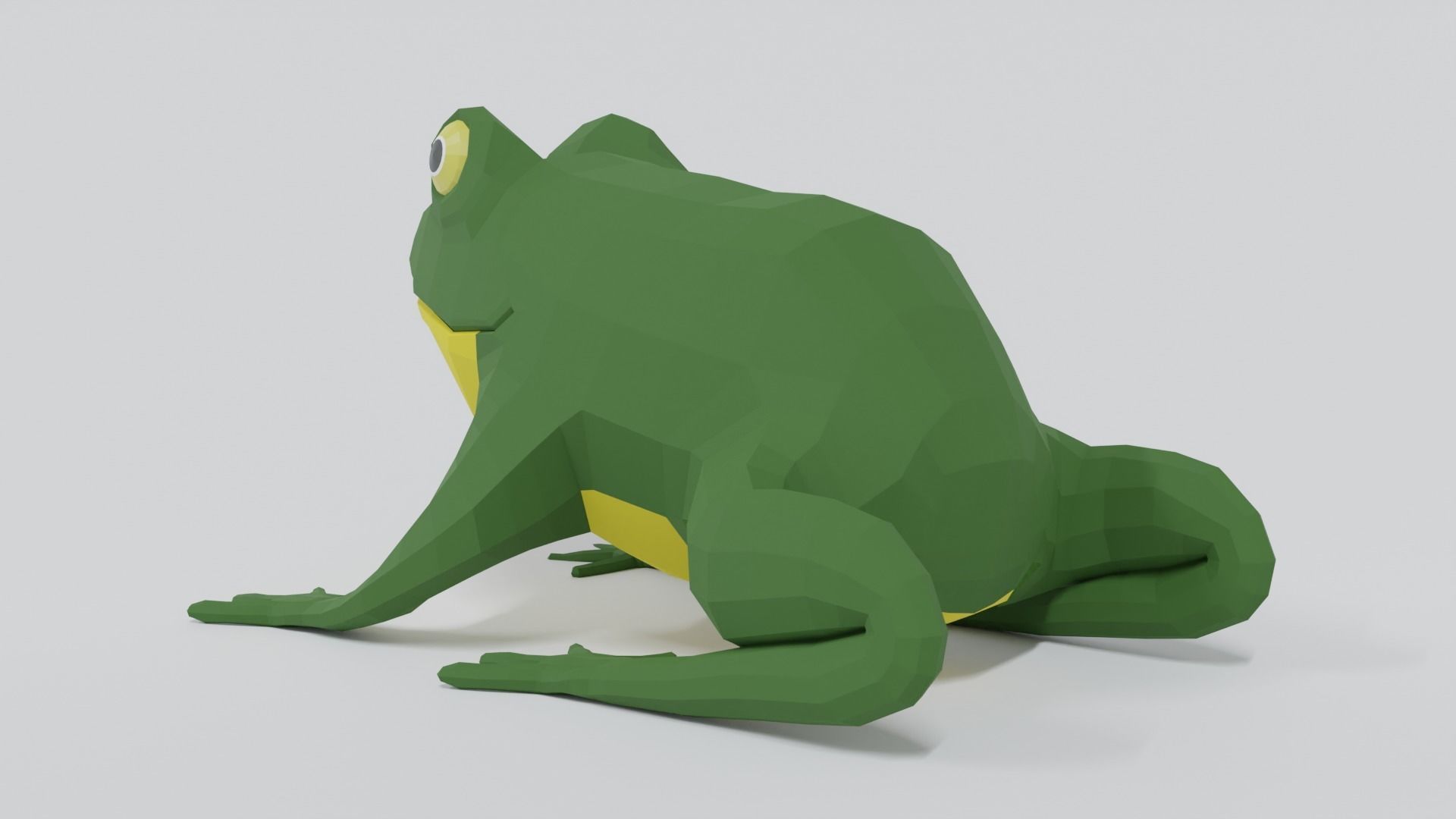 3D model Low Poly Cartoon Frog VR / AR / low-poly | CGTrader