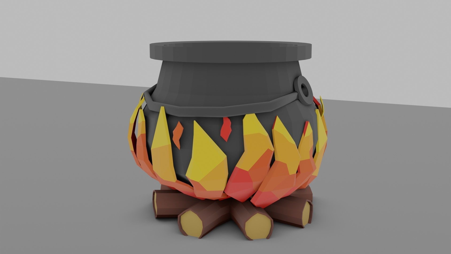 Lowpoly Cauldron free VR / AR / low-poly 3D model | CGTrader
