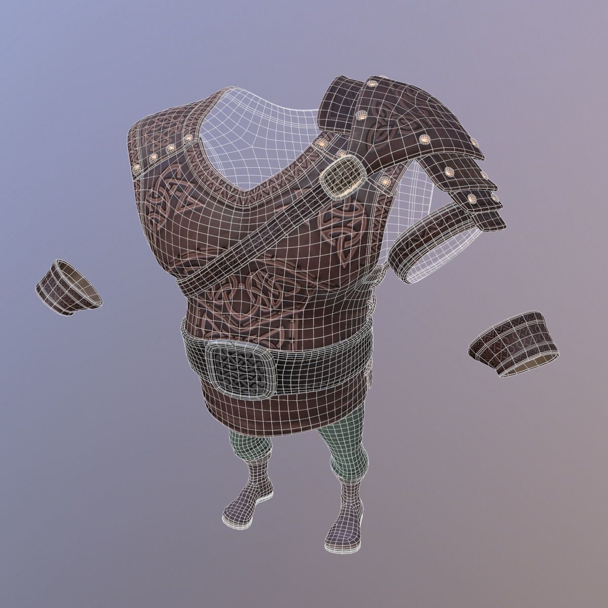 3D model leather armor VR / AR / low-poly | CGTrader