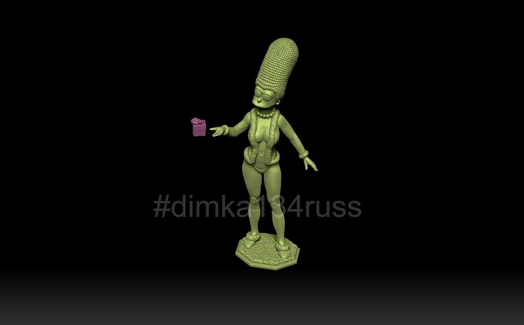 Simpsons Marge 3D model 3D printable | CGTrader