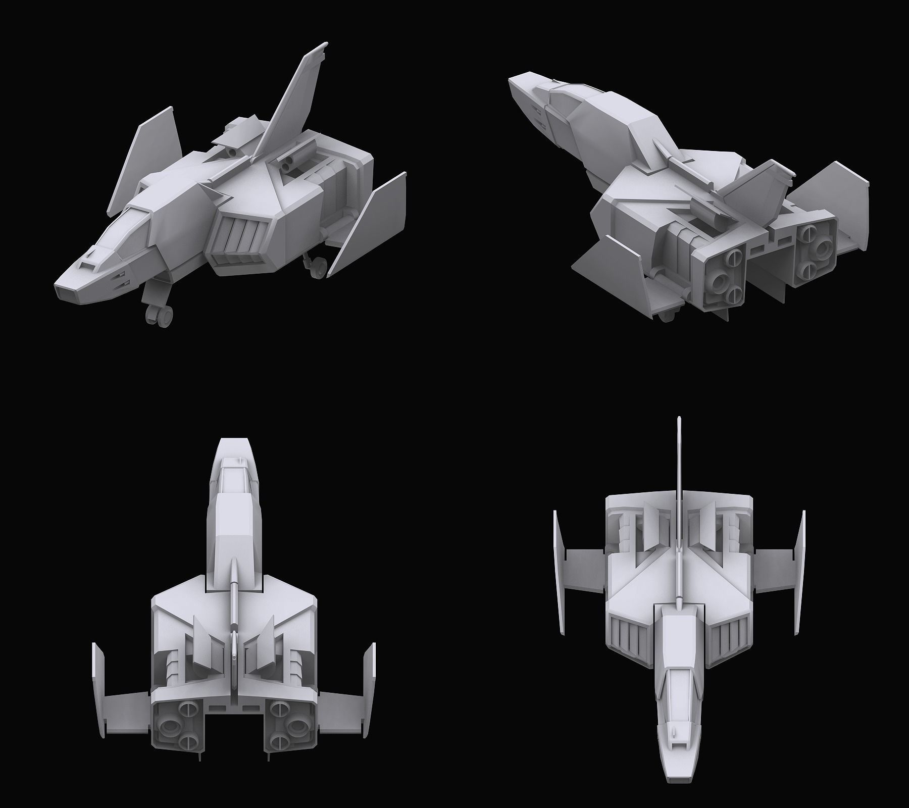 Gundam Zeon X Earth Federation Space military Collection 3D model ...