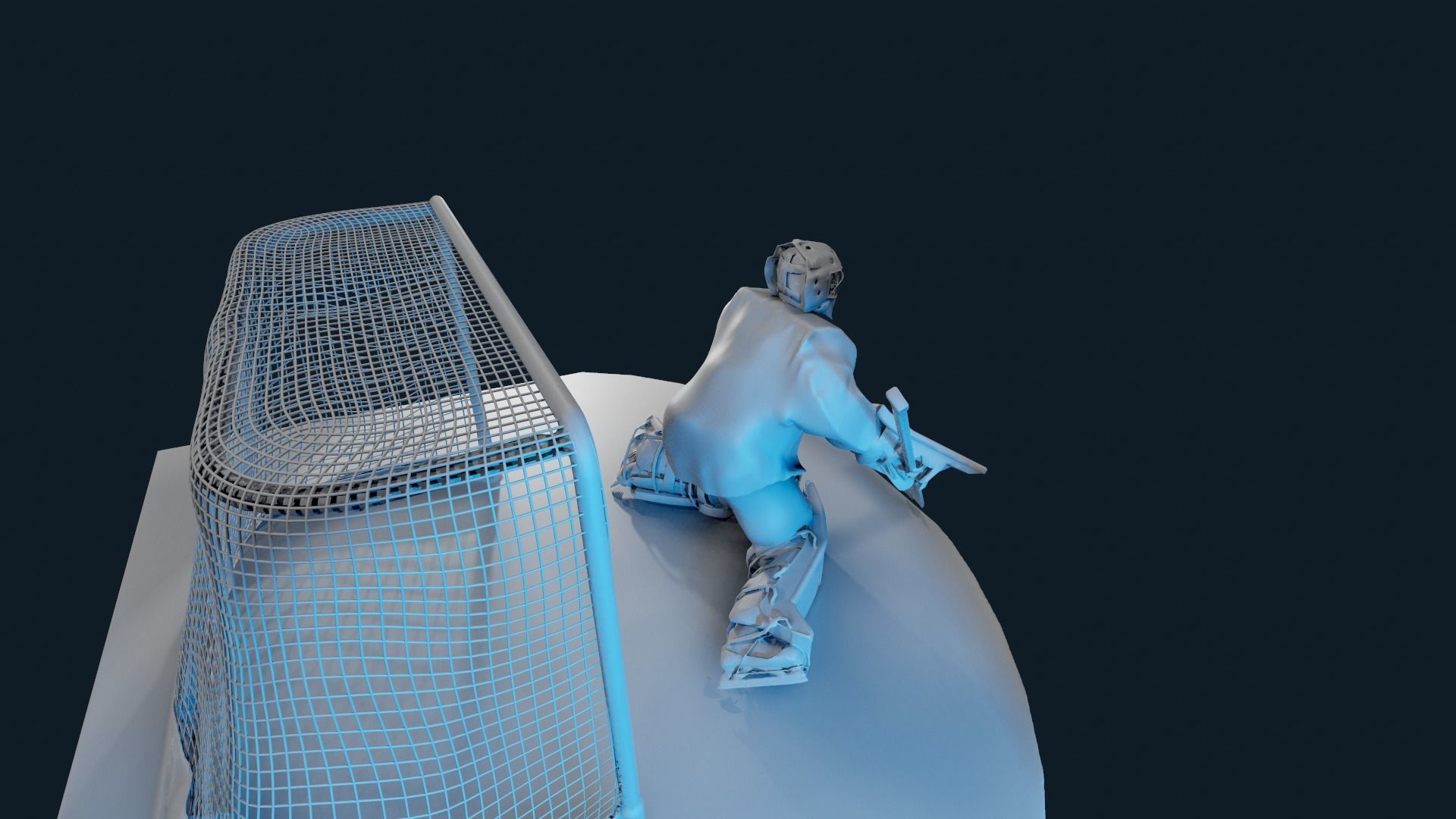 HOCKEY GOALIE POSE 3MODEL NO TEXTURE 3D print model 3D model 3D ...
