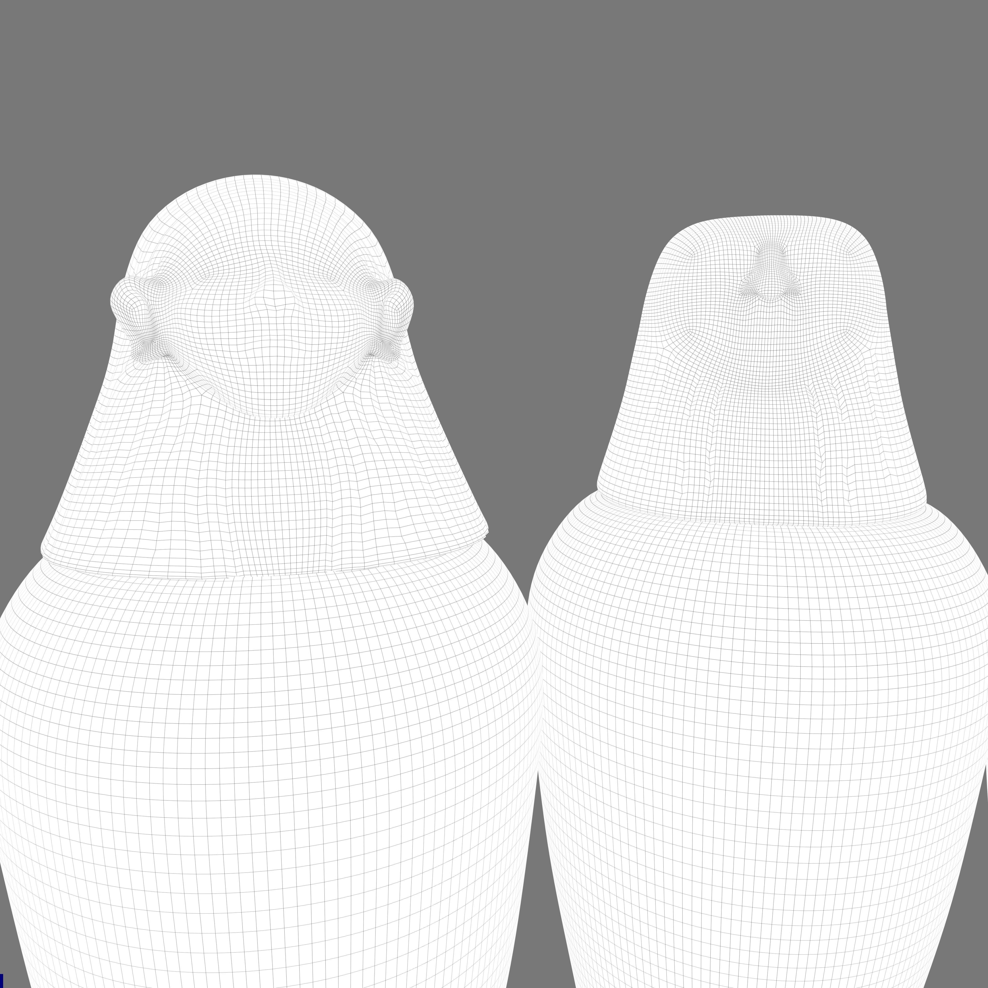Canopic Jars 3D model | CGTrader
